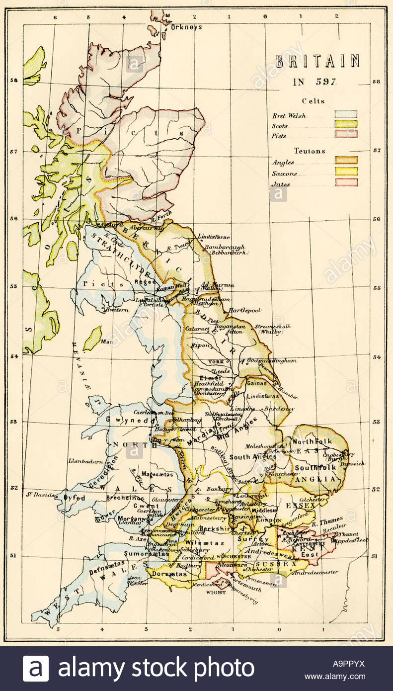 Celtic tribes of Britain map - Celtic tribes in Britain map (Northern ...